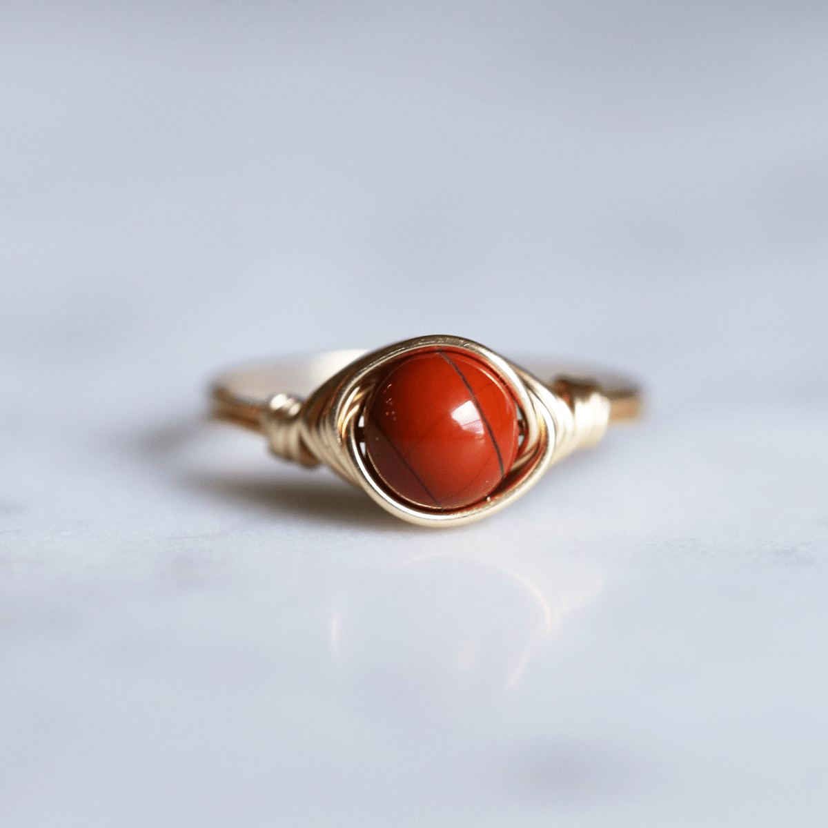 Red Jasper Ring | 14k Gold Filled | Solitare Ring | Handmade – Salt ...