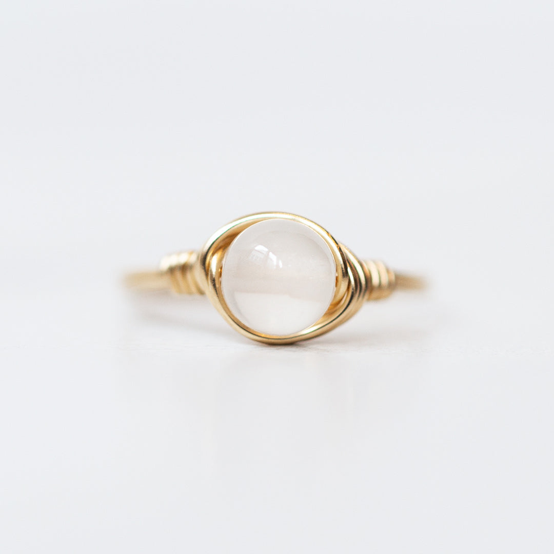 Selenite Gemstone Ring | 14k Gold-Filled | Demi Fine Jewelry – Salt ...